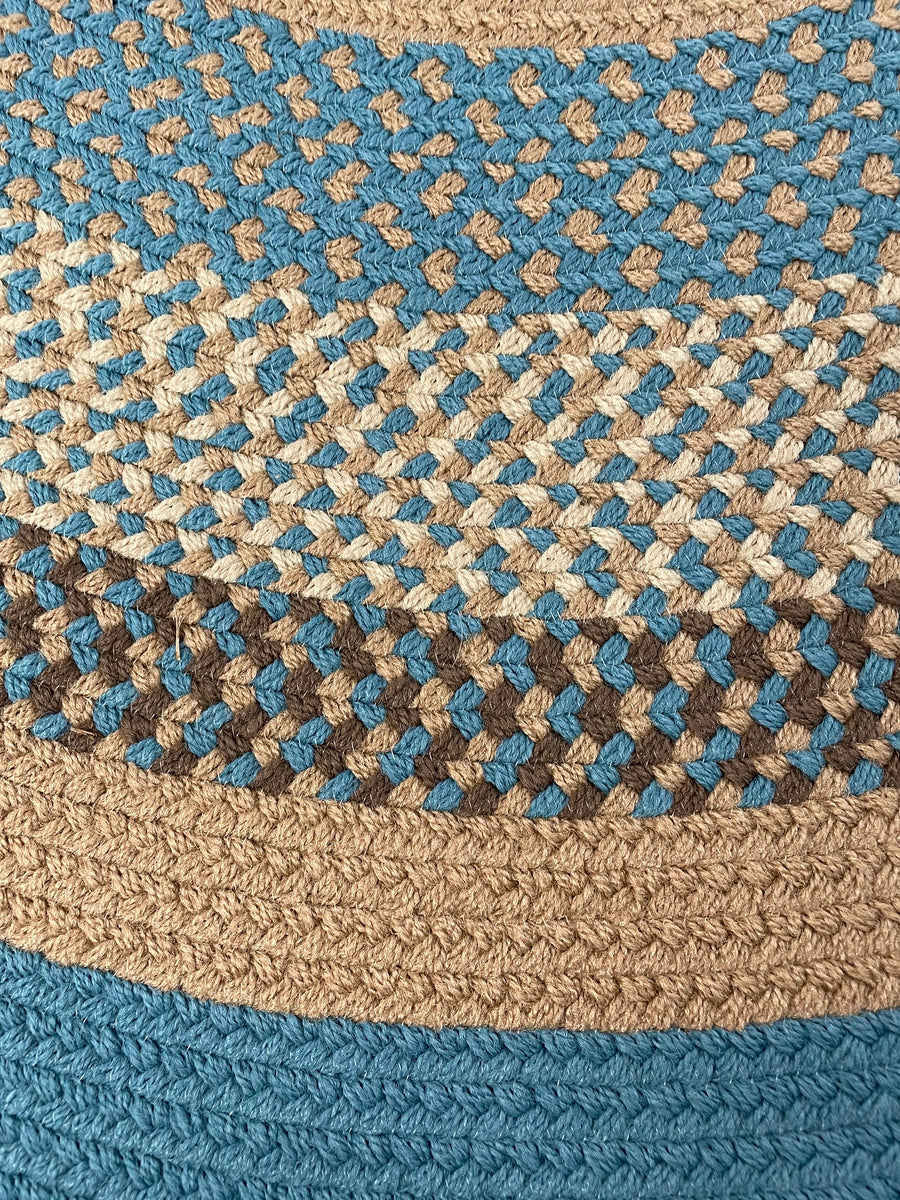 5x7 Blue Check Custom – Colonial Braided Rugs